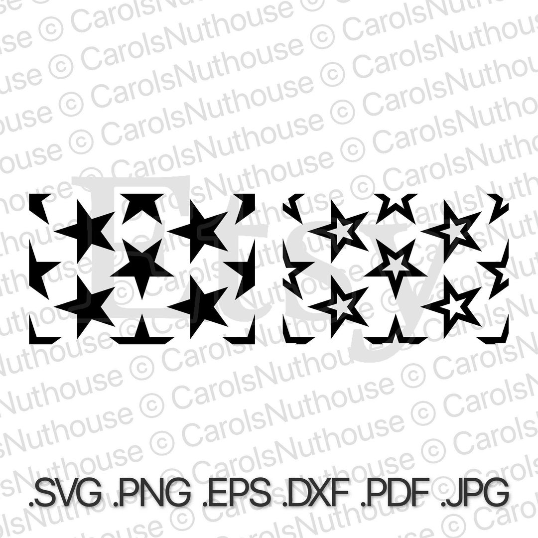 Star Pattern SVG, Star Pattern Print Svg, Retro Star Pattern SVG, Star ...