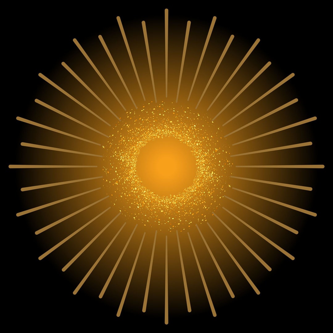 Golden Starburst - Etsy