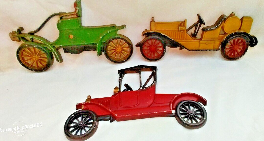 Antique Car Decor Set of 3 Vintage Sexton Usa Cast Metal - Etsy
