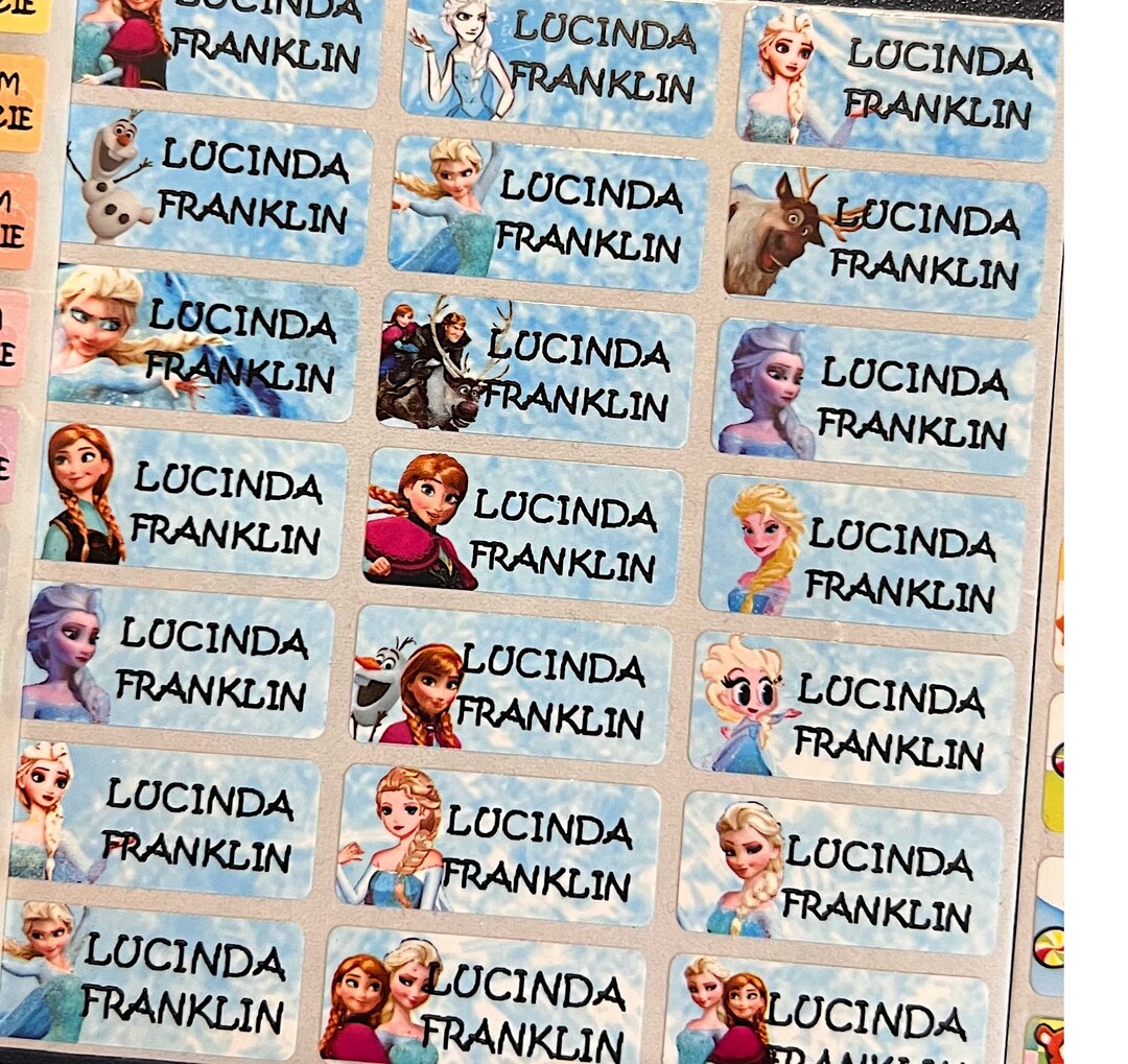 Frozen Name Labels Stickers, Name Labels for Kids, Name Labels for ...