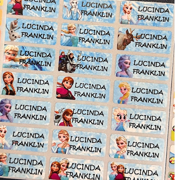 Frozen Name Label - Etsy