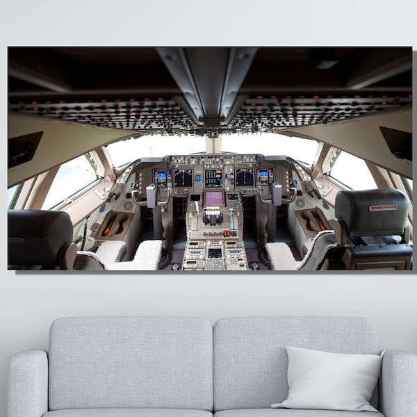 Boeing 747 Cockpit Panel Poster - Etsy