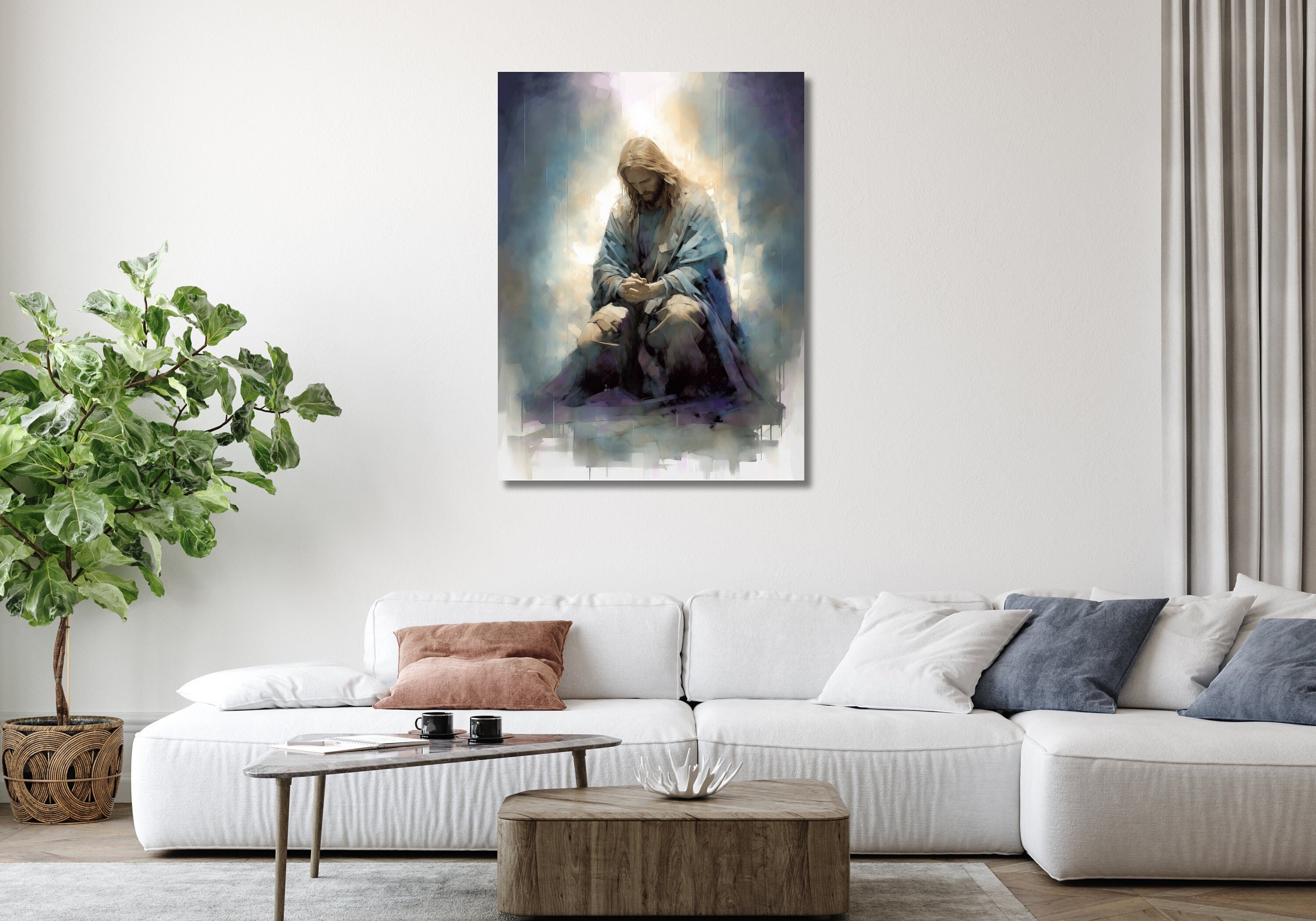 Jesus Christ Canvas Print Wall Art Poster, Jesus Bible Verse Poster, Christian Print Canvas ...