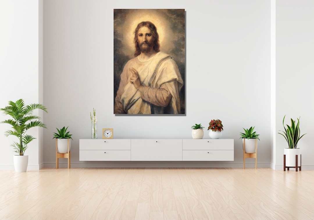 Heinrich Hofmann Jesus Christ 1884 Canvas Print Wall Art, Jesus Poster ...