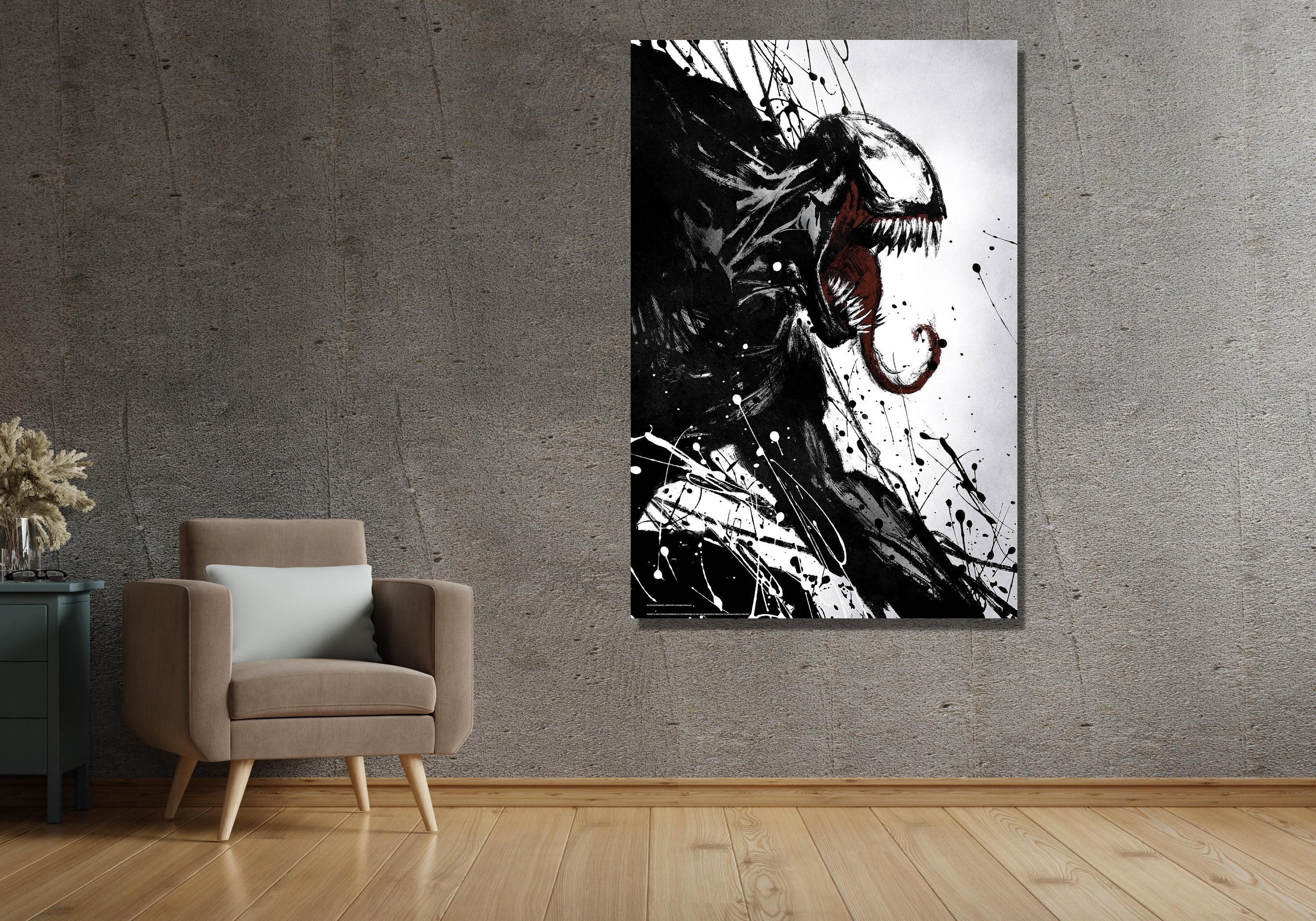 Venom Art Print, Venom Canvas Wall Art, Venom Poster, Venom Print ...