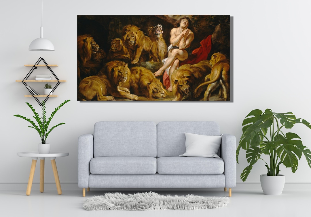 Daniel in the Lions' Den (1615) Modern Canvas Wall Art Poster Print ...