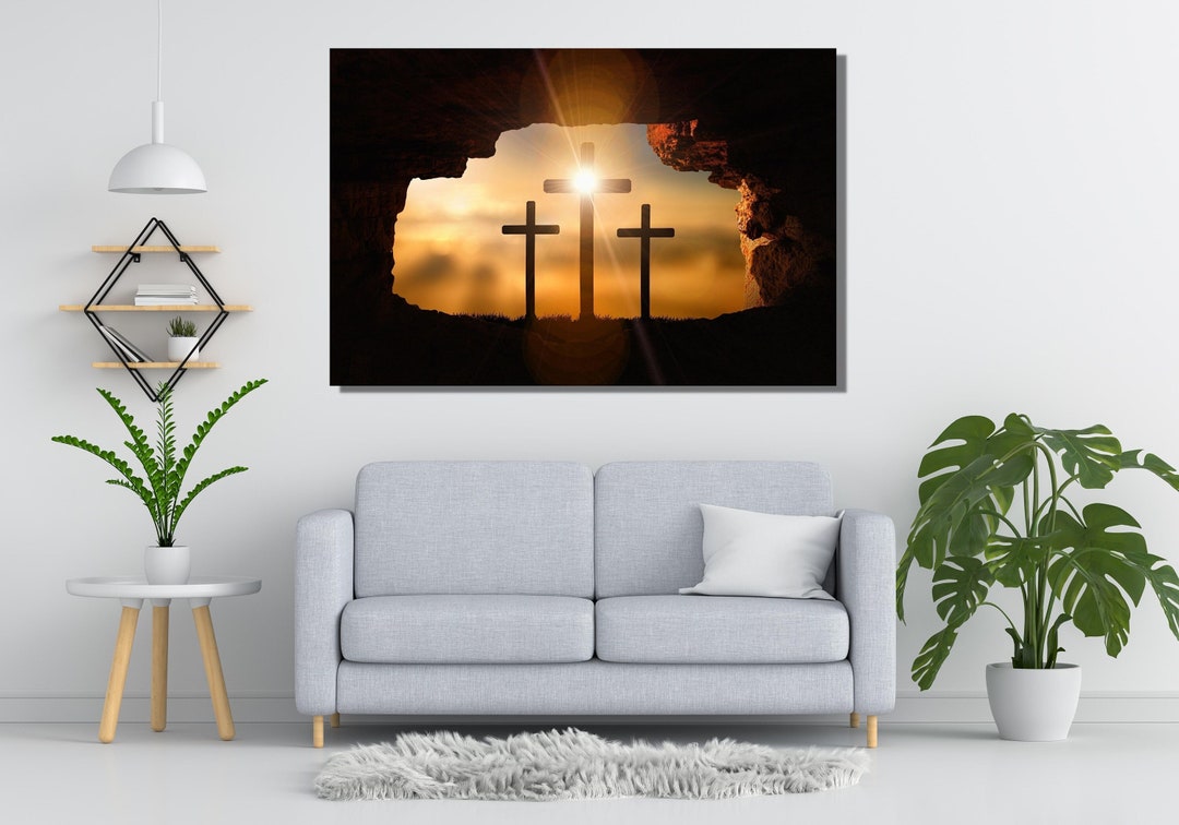 Jesus Cross Canvas Wall Art, Jesus Cross Canvas Poster Print Art ...