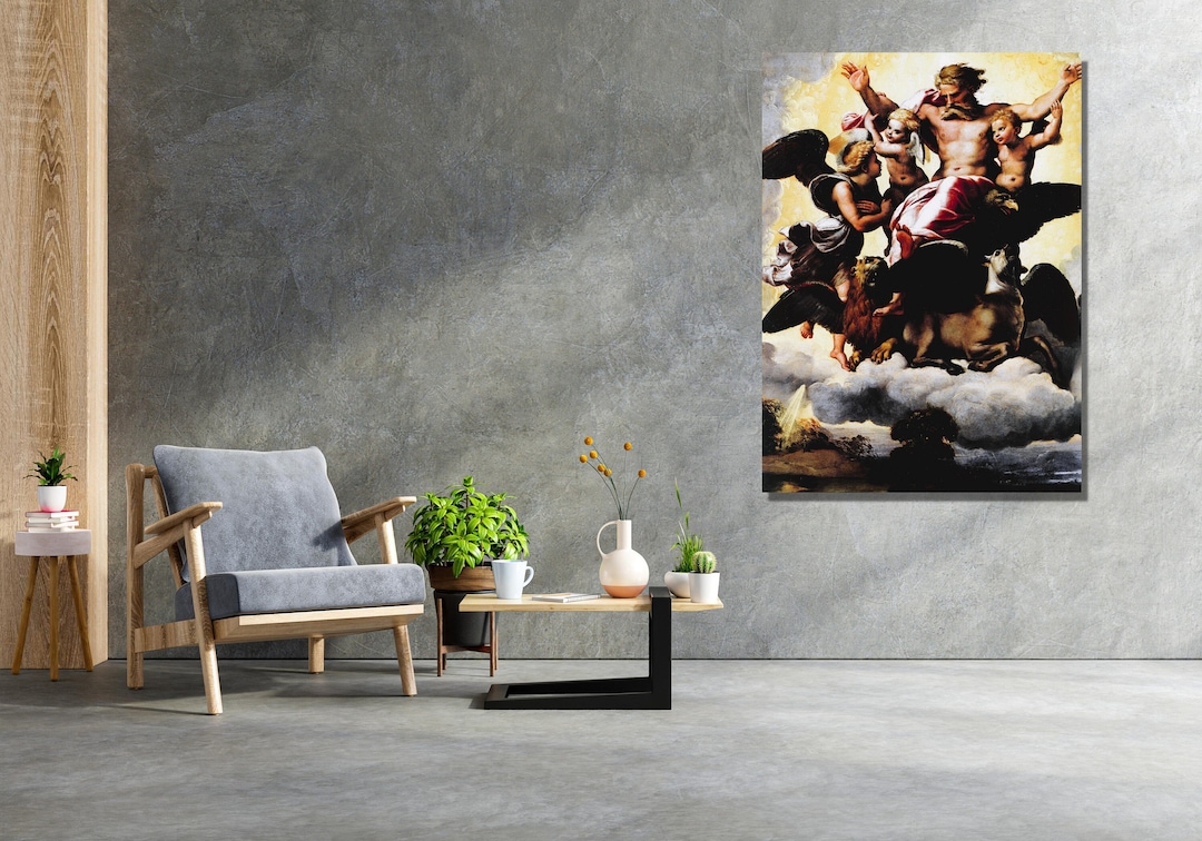 Raphael Ezekiel's Vision (1767) Canvas Wall Art, Raphael Ezekiel's ...