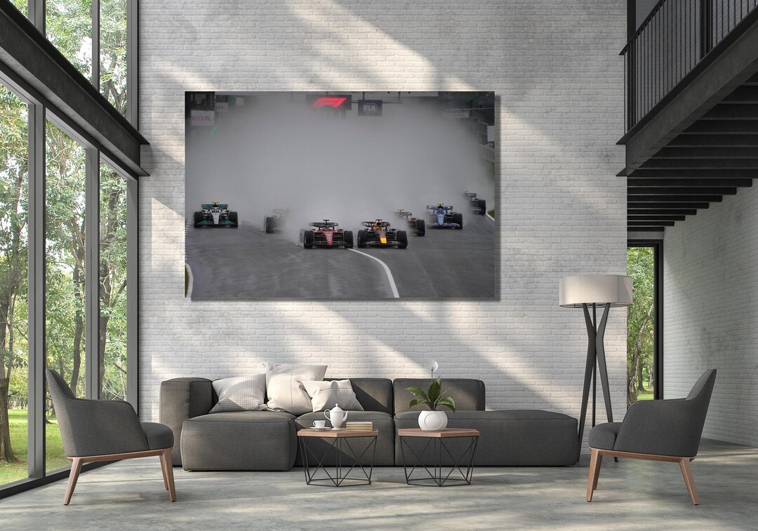 F1 Canvas Wall Art , Formula 1 Canvas Poster Modern Wall Art , Formula ...