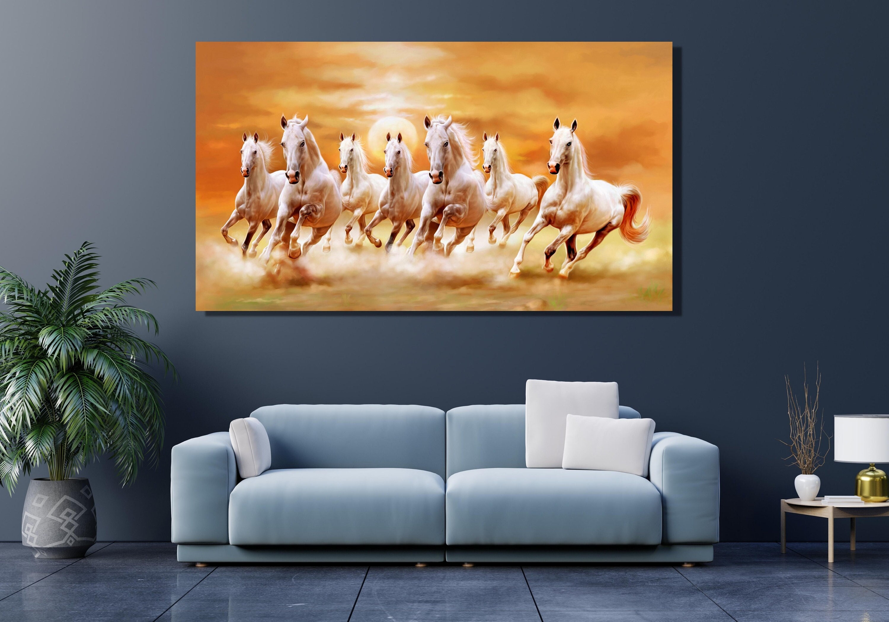 7 Running Horses Canvas Wall Art Beautiful Running Horses - Etsy