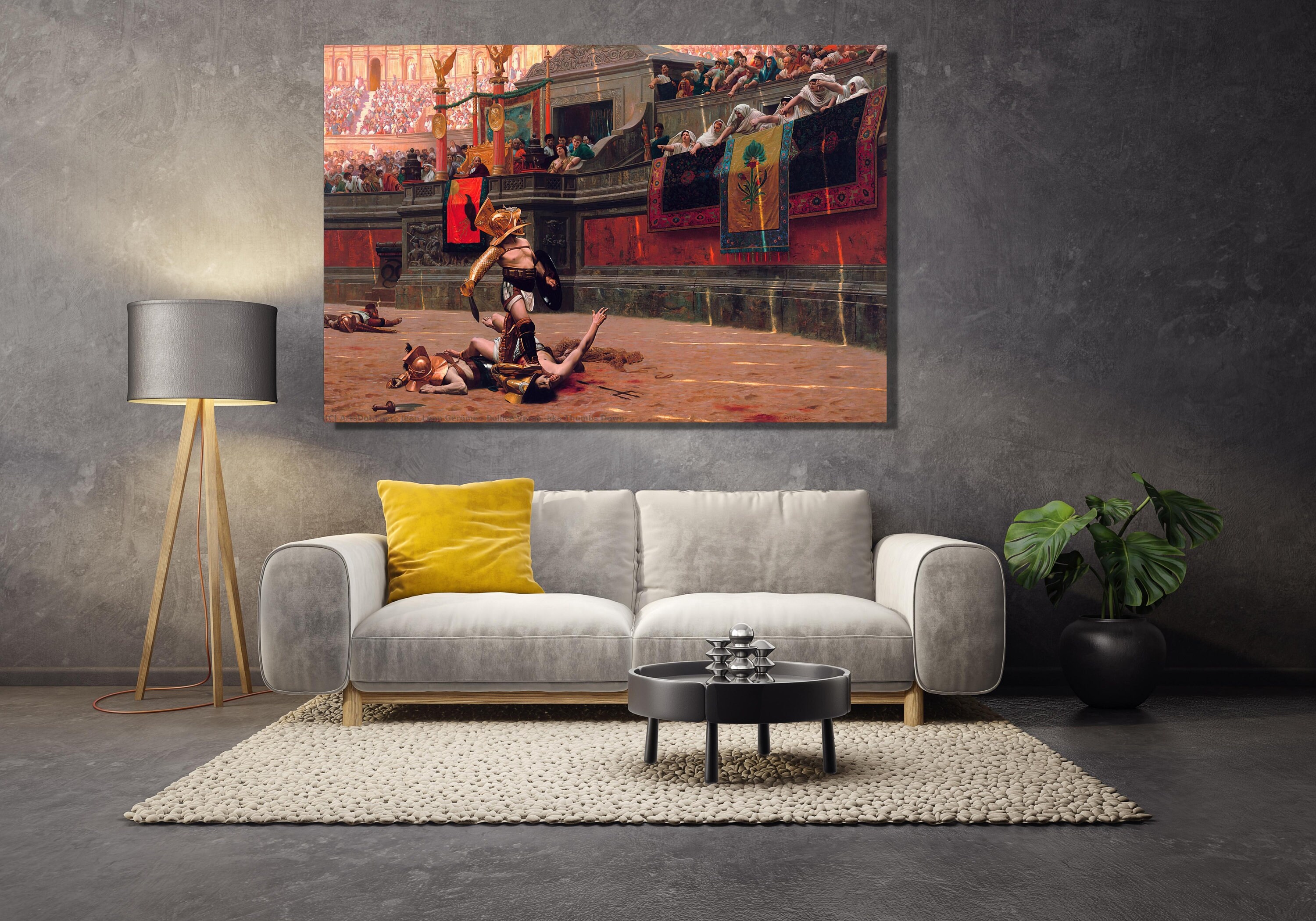 Jean Leon Gerome Gladiator Poster Print CANVAS Wall Arti Jean Leon ...