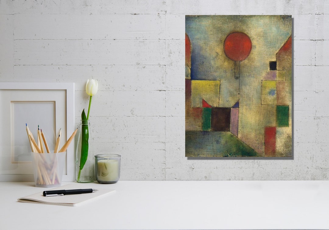 Paul Klee Red Balloon 1922 Canvas Wall Art Print Poster, Canvas Home ...