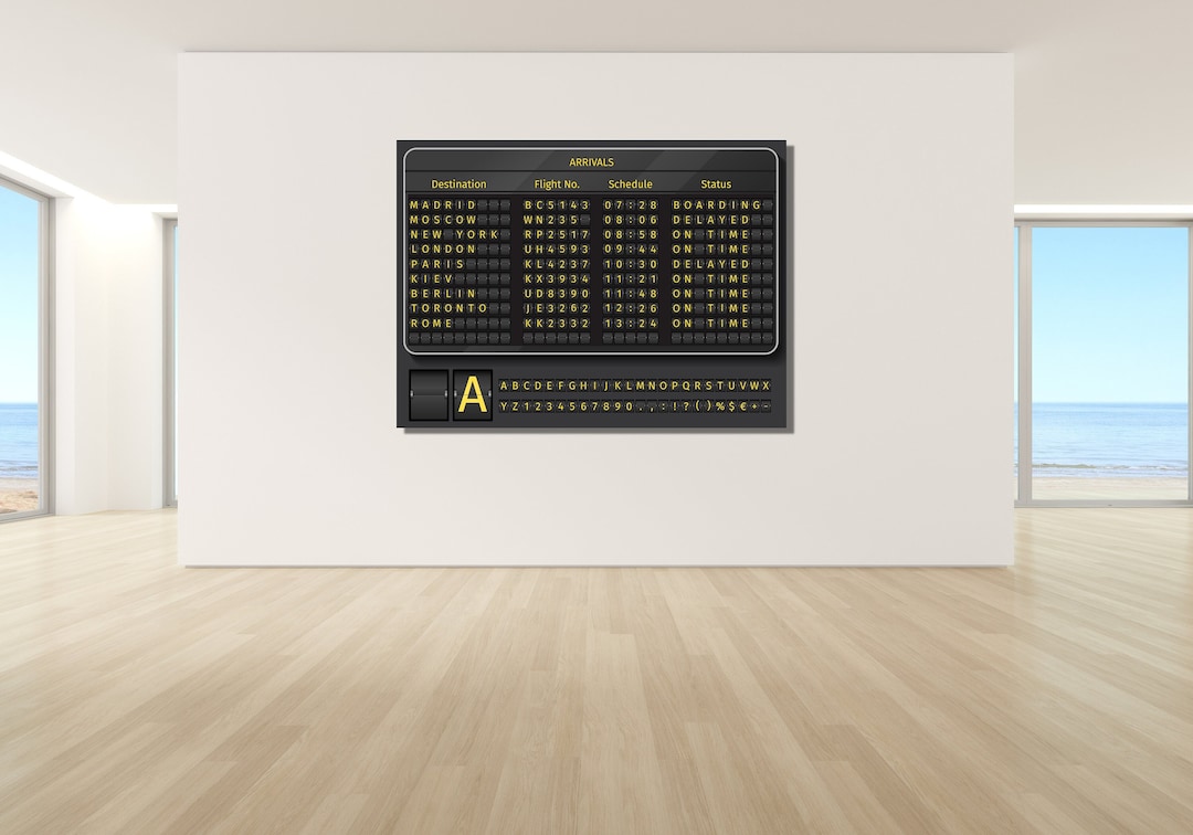 Departures Wall Art, Travel Wall Decor, Airport Departures Poster Print ...