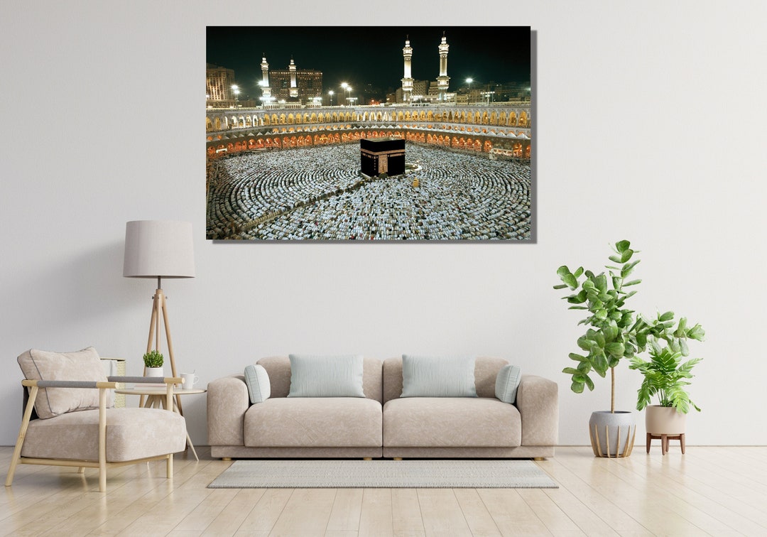 Kaaba Wall Art Print, Islamic Wall Art, Kaaba Canvas Poster Print Decor ...