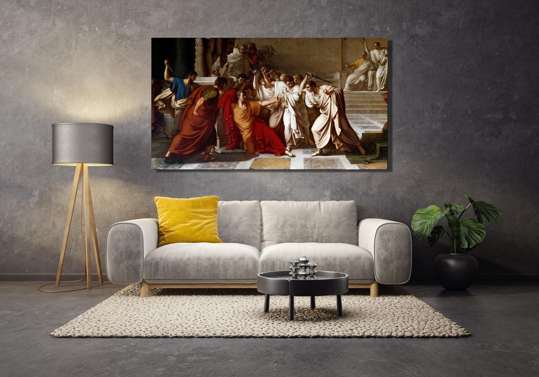 Vincenzo Camuccini Modern Canvas Wall Art the Death of Julius Caesar by Vincenzo Camuccini Wall ...