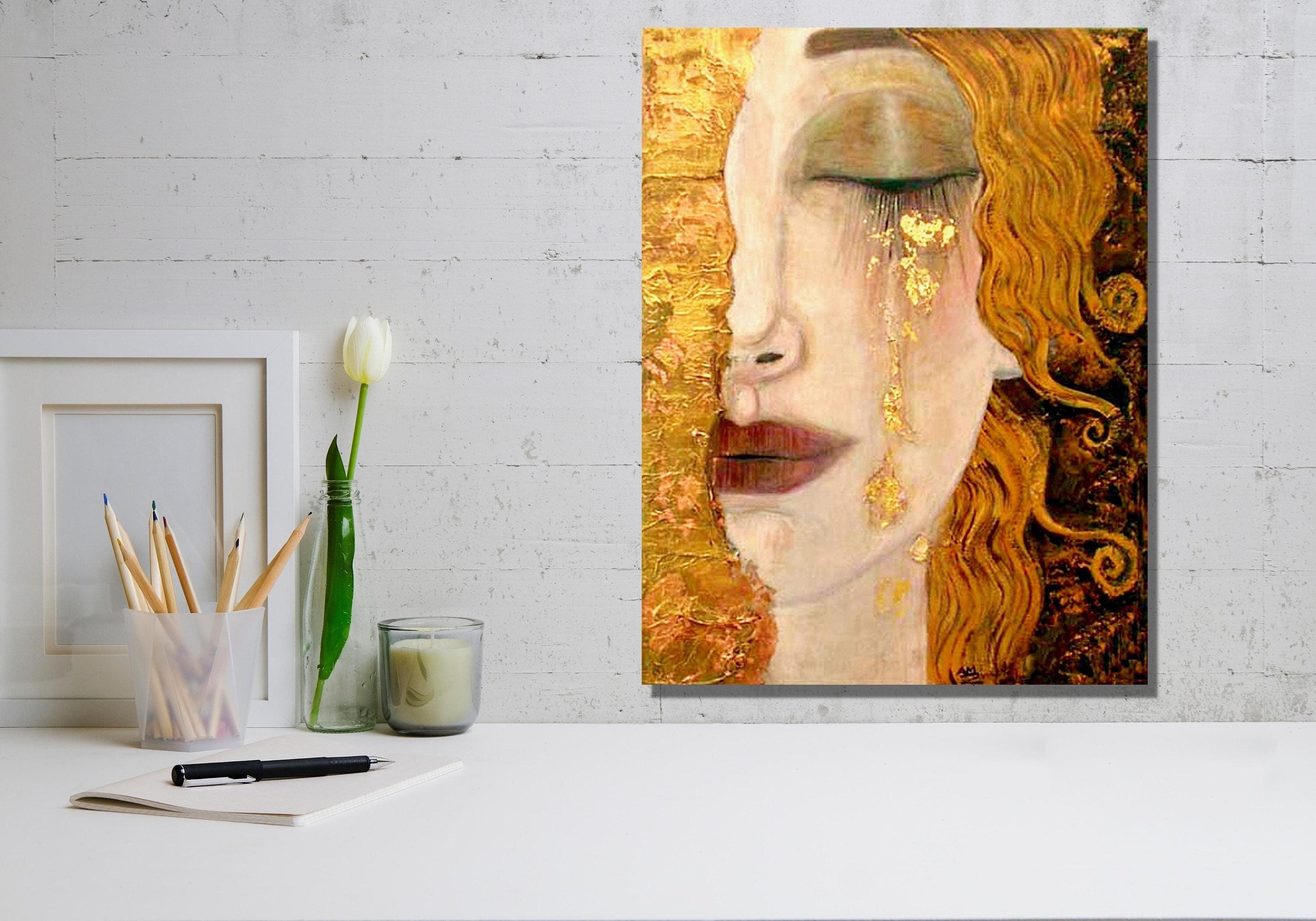 Gustav Klimt Golden Tears freyas Tears Canvas Wall Art Klimt Gallery ...