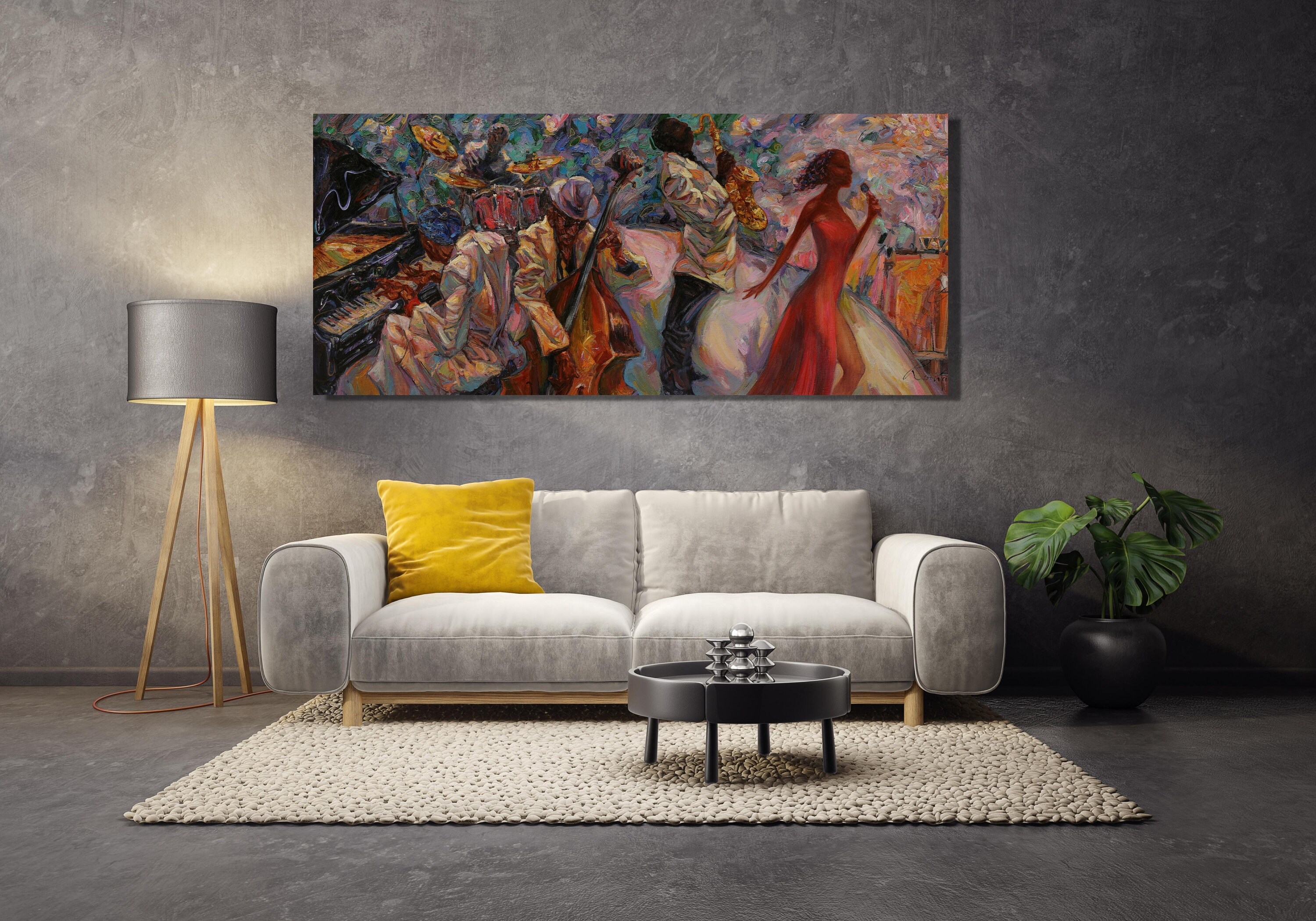 Abstract Jazz Canvas, African American Poster Print, Music Wall Art ...