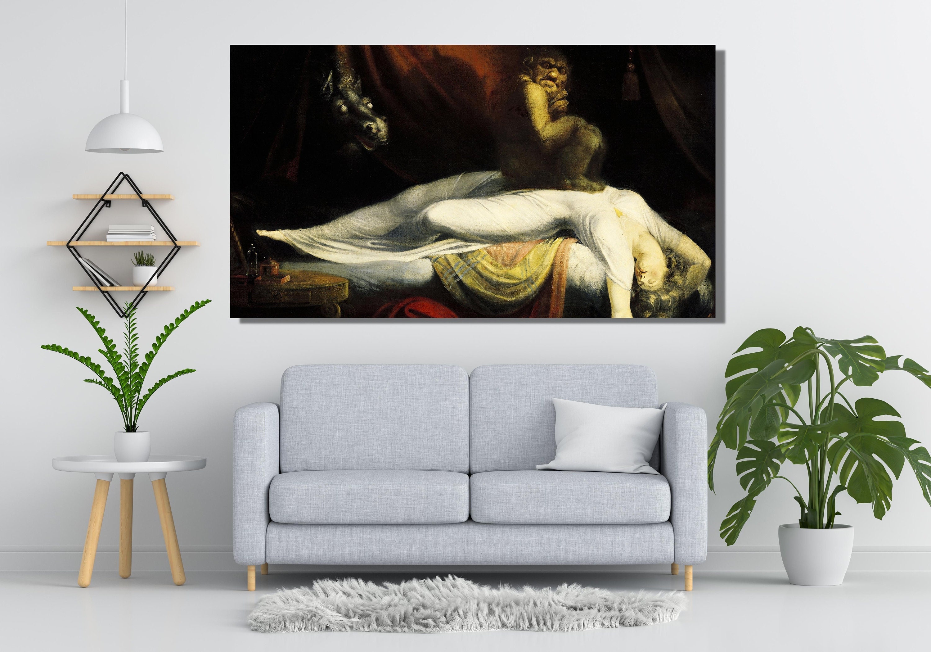 Henry Fuseli the Nightmare 1781 Canvas Wall Art Henry Fuseli Reproduction Decor Art Print Poster ...