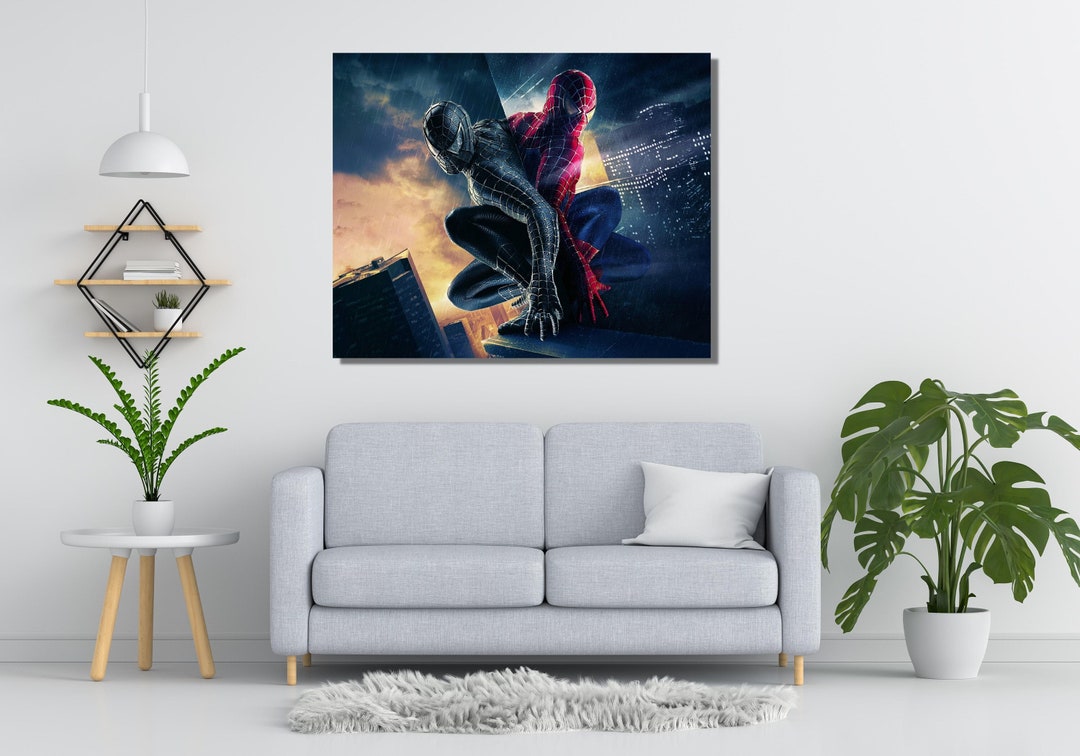 Spiderman Poster Spiderman Canvas Wall Art Spider-man - Etsy
