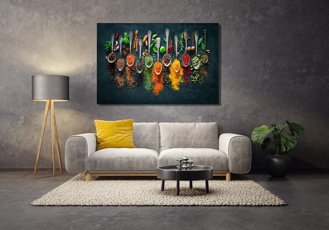 Health Food Kitchen Decor Herbs and Spices Kitchen Poster,herbs and ...