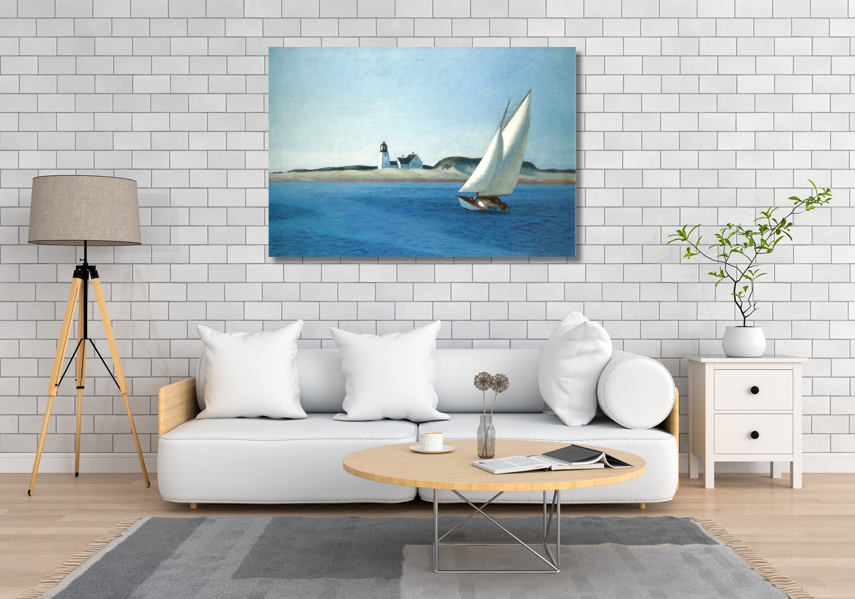 Edward Hopper the Long Leg Poster, the Sailing Boat Canvas Poster ...