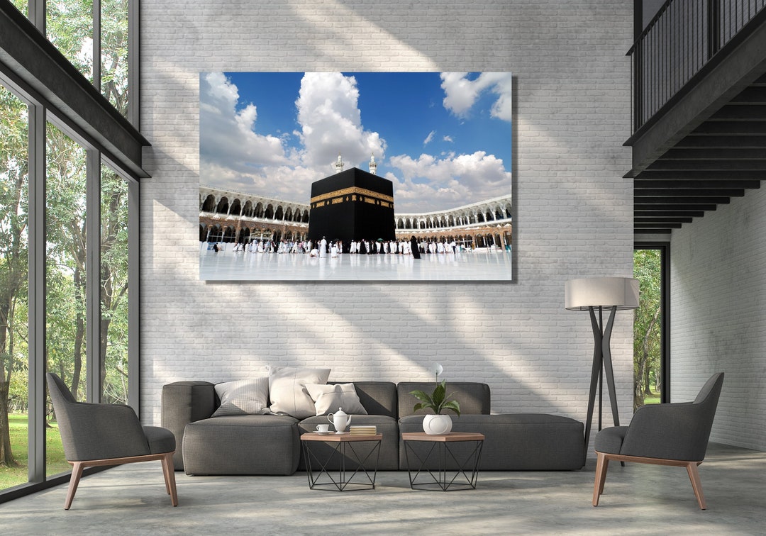 Kaaba Wall Art Islamic Canvas Art Kaaba Canvas Poster Mekka Wall Art ...