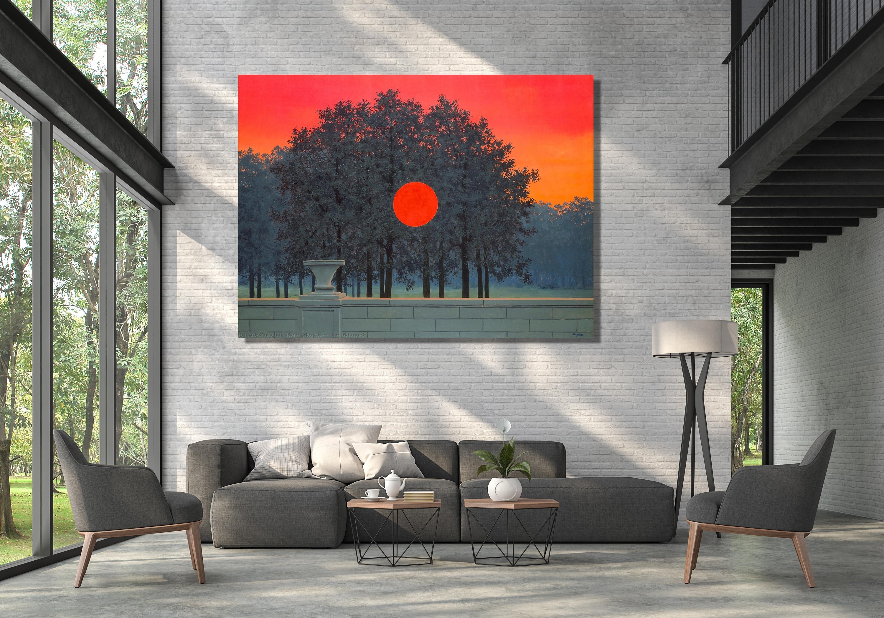 René Magritte the Banquet Canvas the Banquet Poster Canvas - Etsy