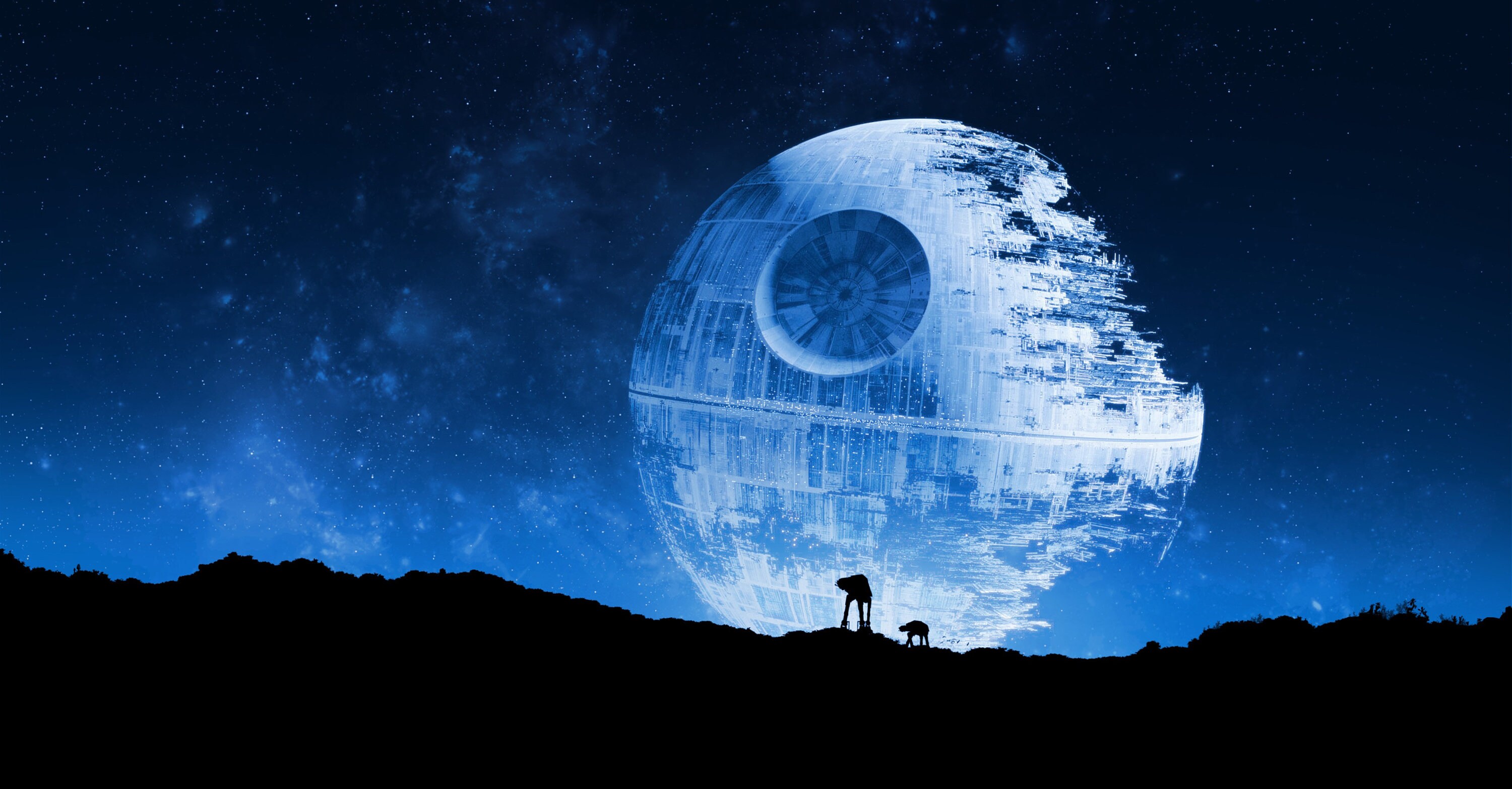Return of the Jedi Star Wars Landscape Wall Art Starwars Death Star ...