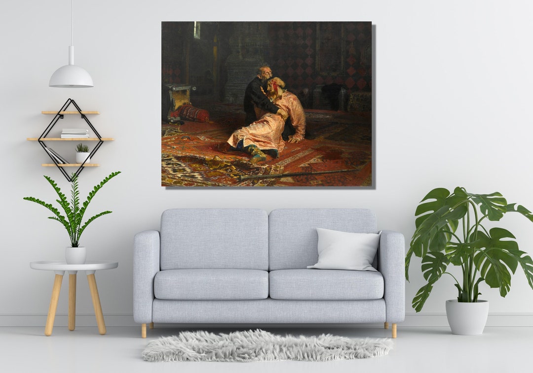 Ilya Repin Canvas Wall Art Ivan the Terrible and His Son Ivan on 16 ...