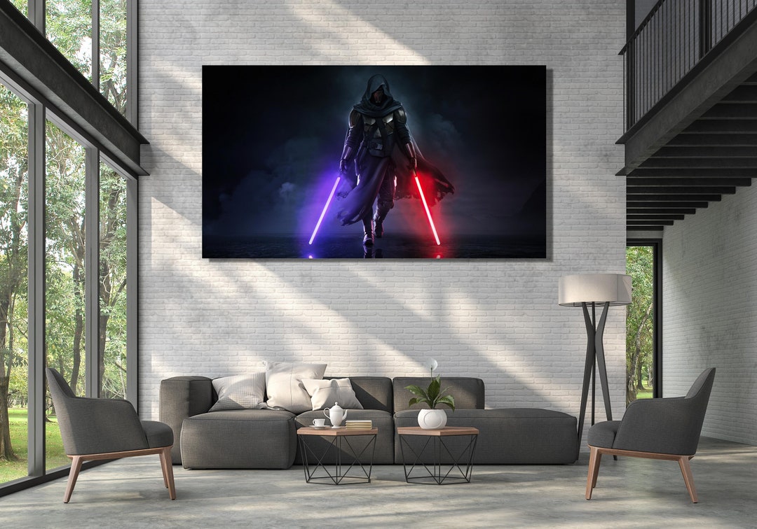 Darth Raven Lightsaber Canvas Wall Art Posterstarwars Canvas - Etsy