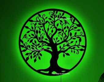 Led Tree Wall Decor - Etsy
