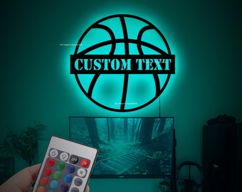 Led Personalized Basketball Sign - Etsy