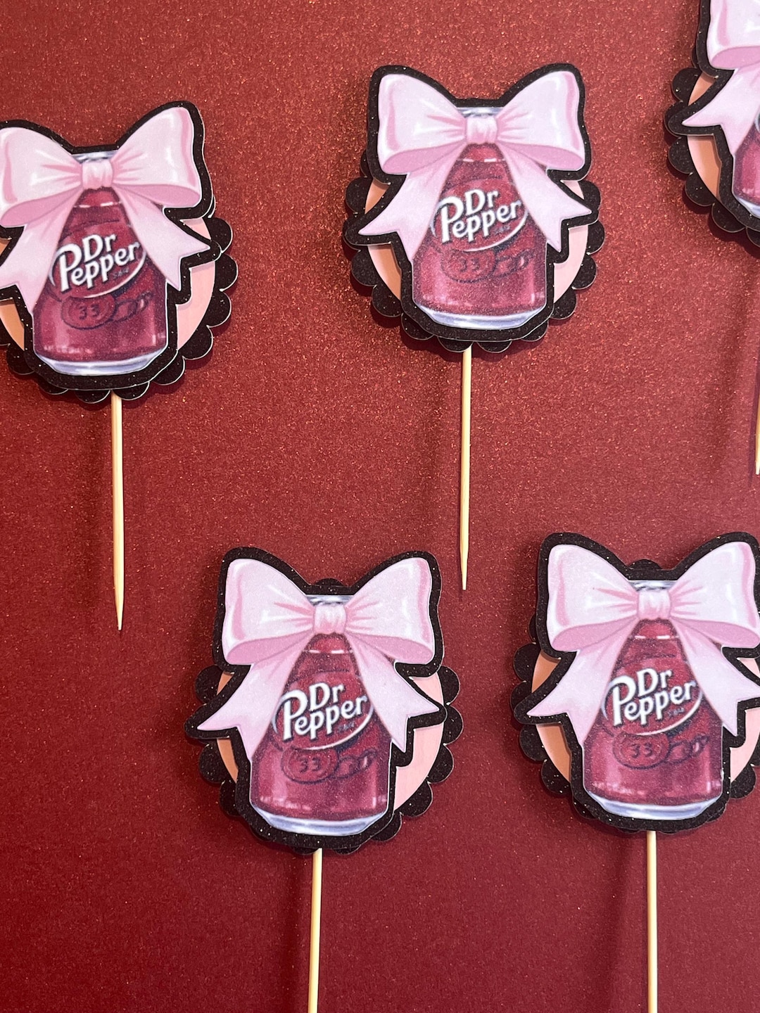 Dr Soda Pop Preppy Cupcake Topper Pepper - Etsy