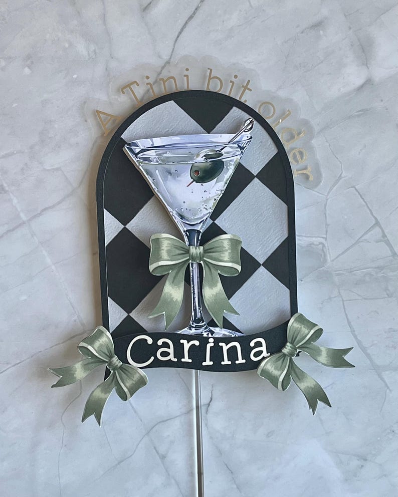 A Tini Bit Older Classy Old Money Olive Cake Topper - Etsy