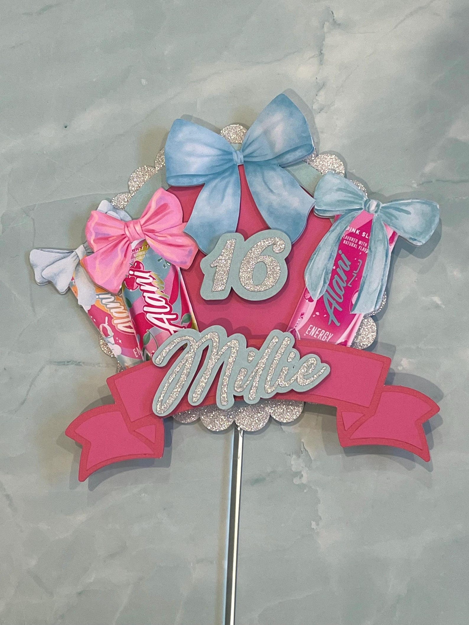 Energy Drink Preppy Alani Inspired Cake Topper - Etsy