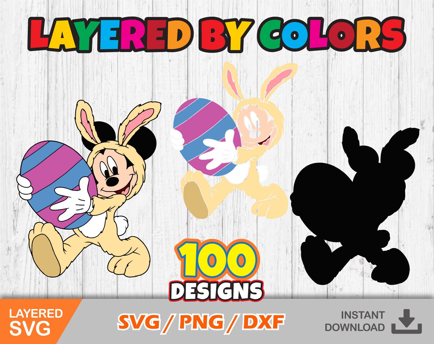 Mickey and Friends Easter Clipart Bundle Easter Svg Cut Files - Etsy UK