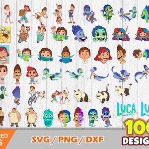 Luca Clipart Bundle, Luca Svg Cut Files for Cricut / Silhouette, Png ...