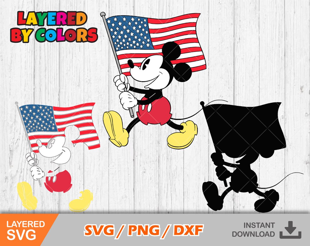 Mickey 4th of July Clipart, Happy Fourth of July Svg for Cricut ...