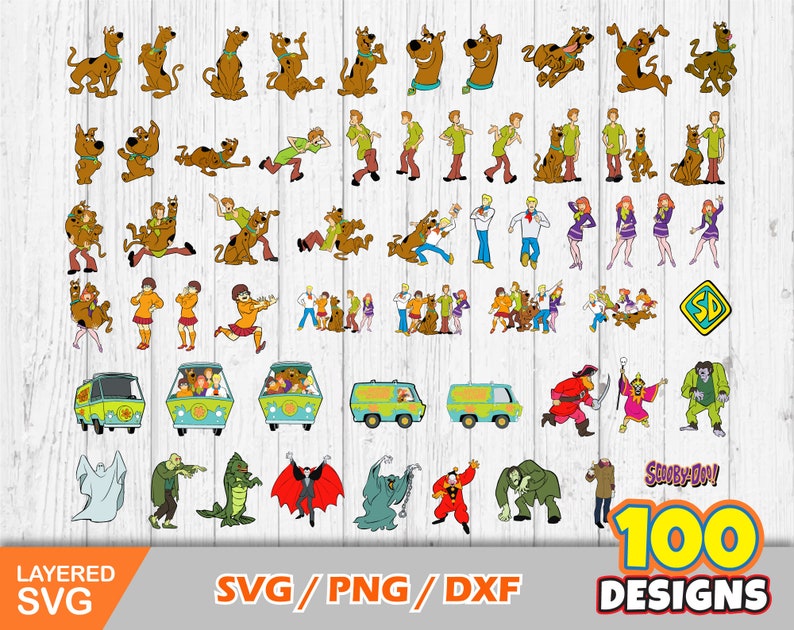 Scooby Doo Clip Art Bundle Scooby Doo SVG Cut Files for - Etsy Hong Kong