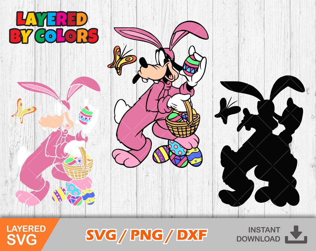 Goofy Easter Svg Clipart, Easter Svg Cut Files for Cricut / Silhouette ...