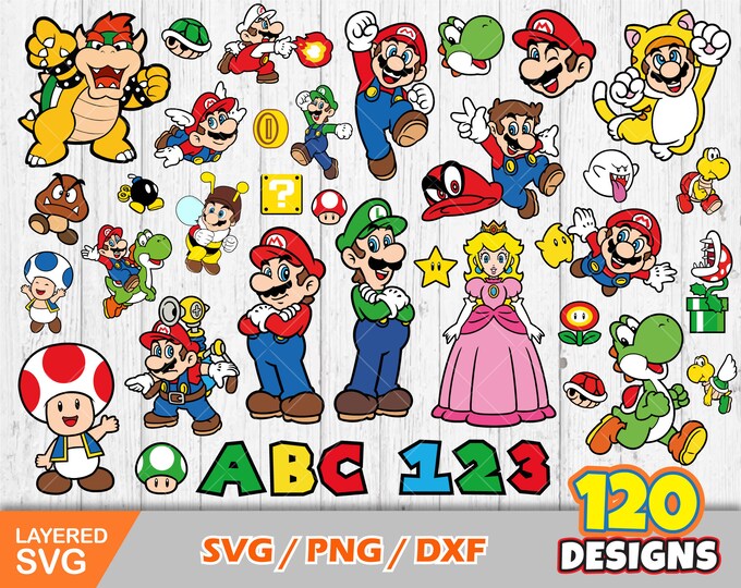Super Mario Brothers 3 Clock - Laser Engraving & Cut - Size 11.4x11.4 ...