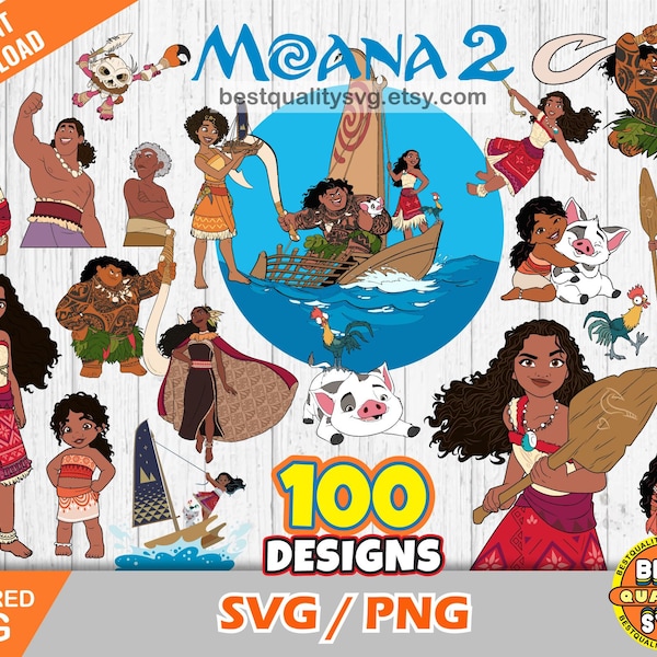 Moana 2 Clipart - Etsy