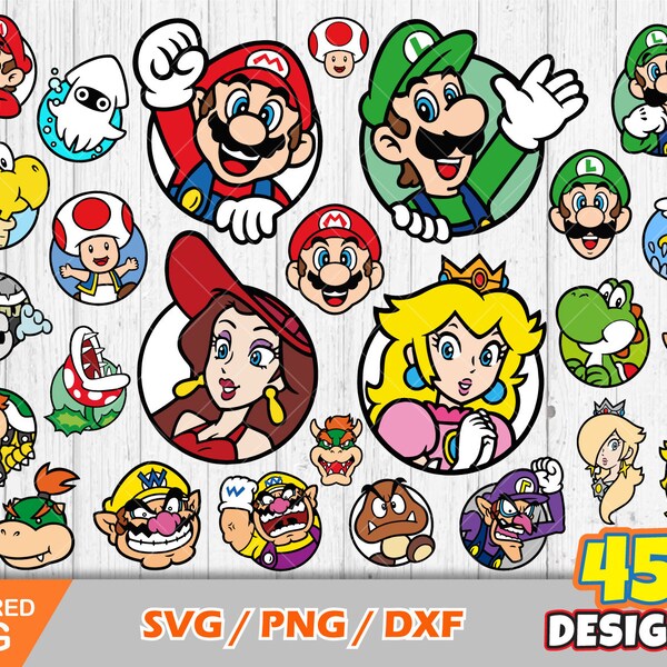 Mario Svg - Etsy