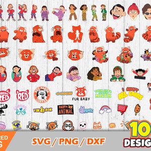 Turning Red Clipart Bundle, Svg Cut Files for Cricut / Silhouette ...