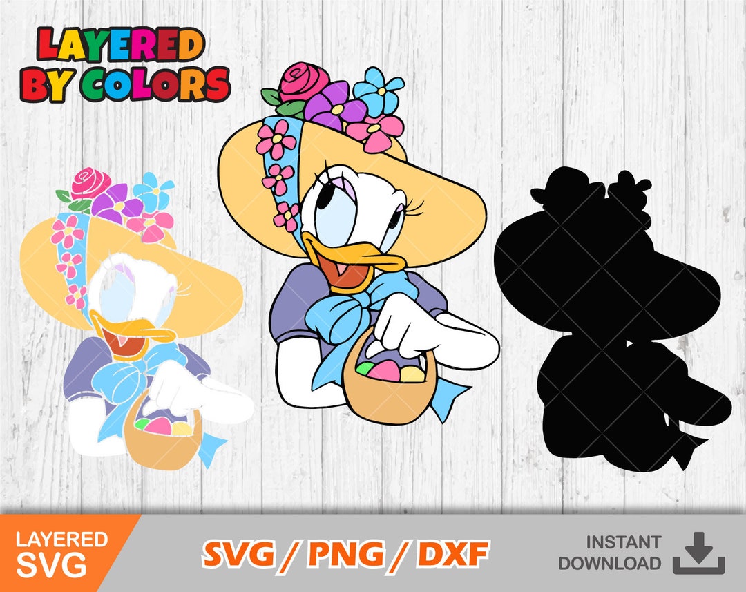 Daisy Duck Easter Svg Clipart, Easter Svg Cut Files for Cricut ...
