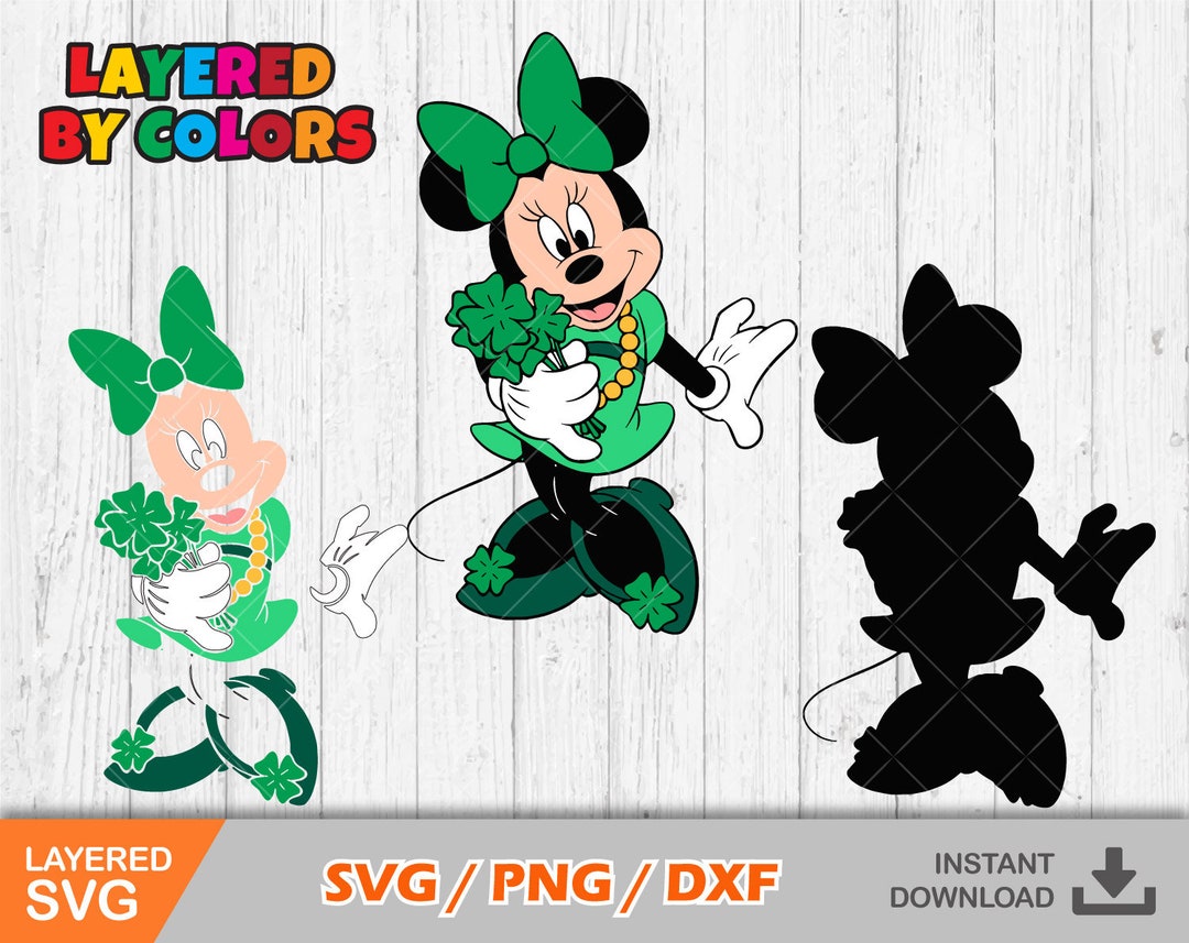 Mini Mouse Saint Patricks Day Clipart Set, St. Patrick's Day Svg Cut ...