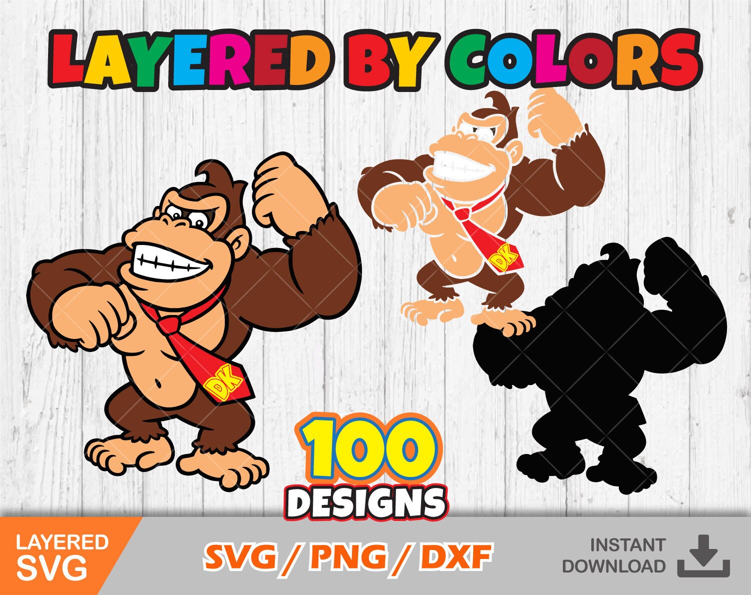 Donkey Kong Clipart Bundle Donkey Kong Svg Cut Files for - Etsy Canada