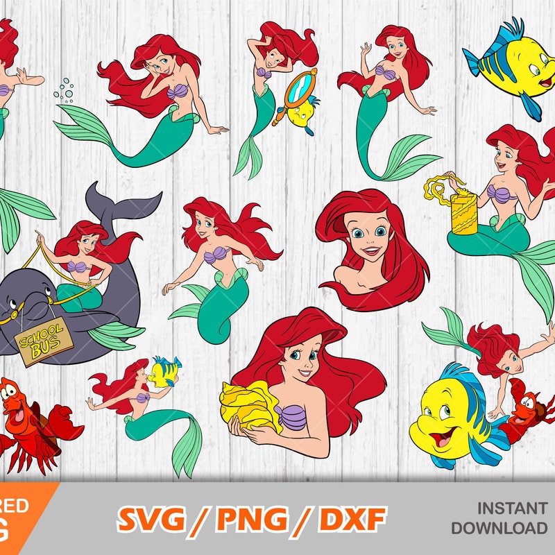 Little Mermaid Svg - Etsy
