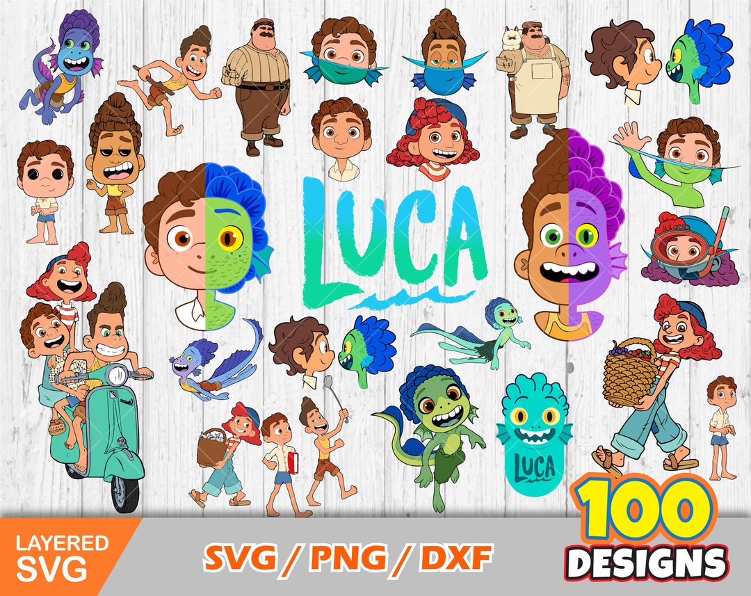 Luca Clipart Bundle, Luca Svg Cut Files for Cricut / Silhouette, Png ...