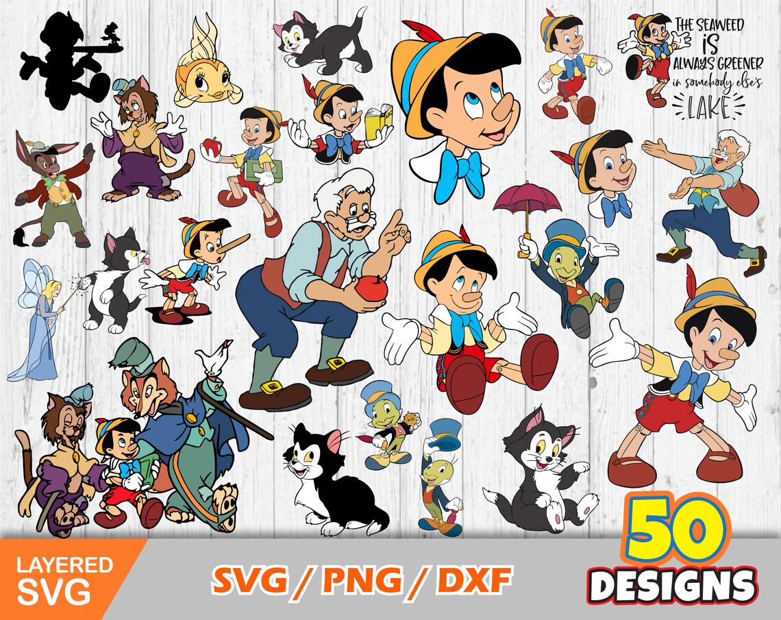 Pinocchio Clipart Bundle Pinocchio SVG Plotterdateien für - Etsy.de